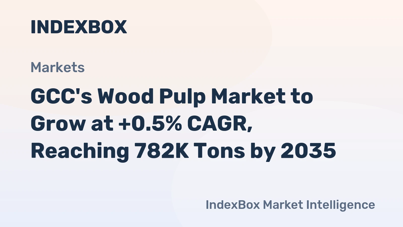 GCC's Wood Pulp Market to Grow at +0.5% CAGR, Reaching 782K Tons by 2035