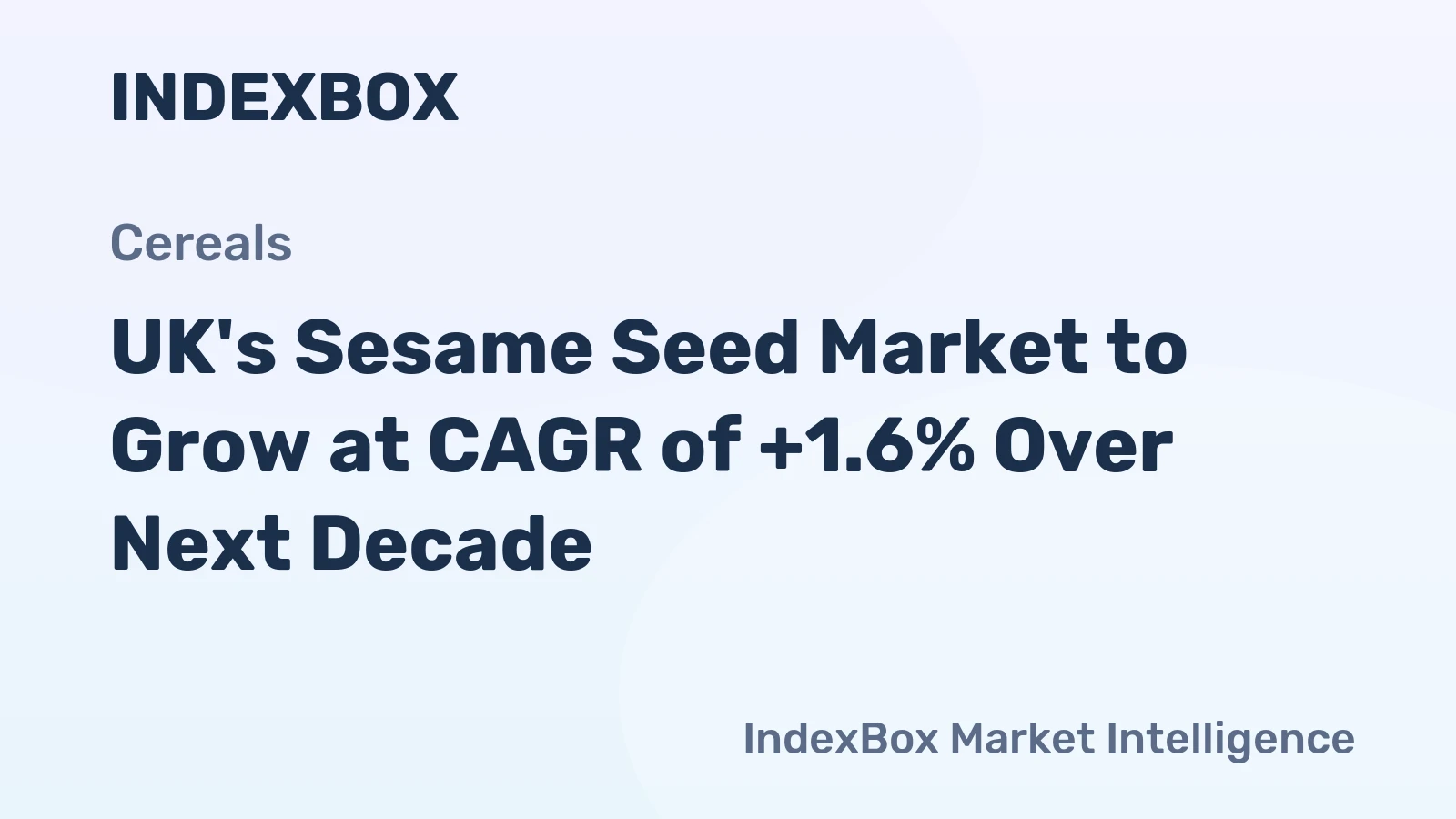 UK's Sesame Seed Market to Grow at CAGR of +1.6% Over Next Decade