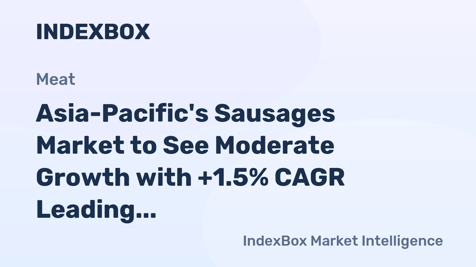 Asia-Pacific's Sausages Market to See Moderate Growth with +1.5% CAGR Leading to 29M Tons Consumption by 2035