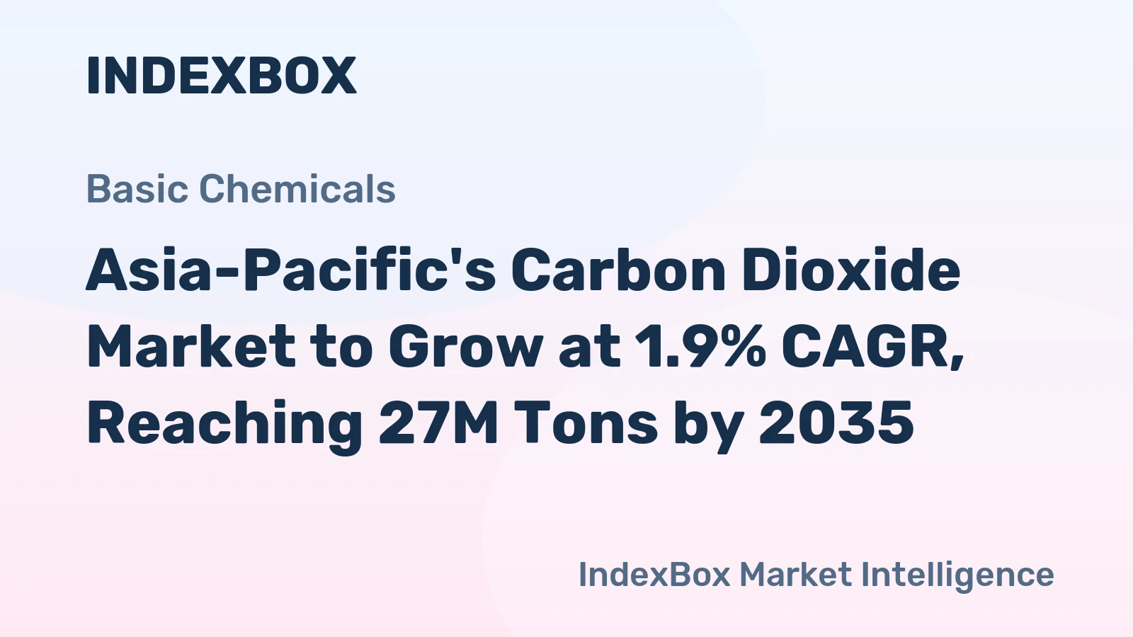 Asia-Pacific's Carbon Dioxide Market to Grow at 1.9% CAGR, Reaching 27M Tons by 2035