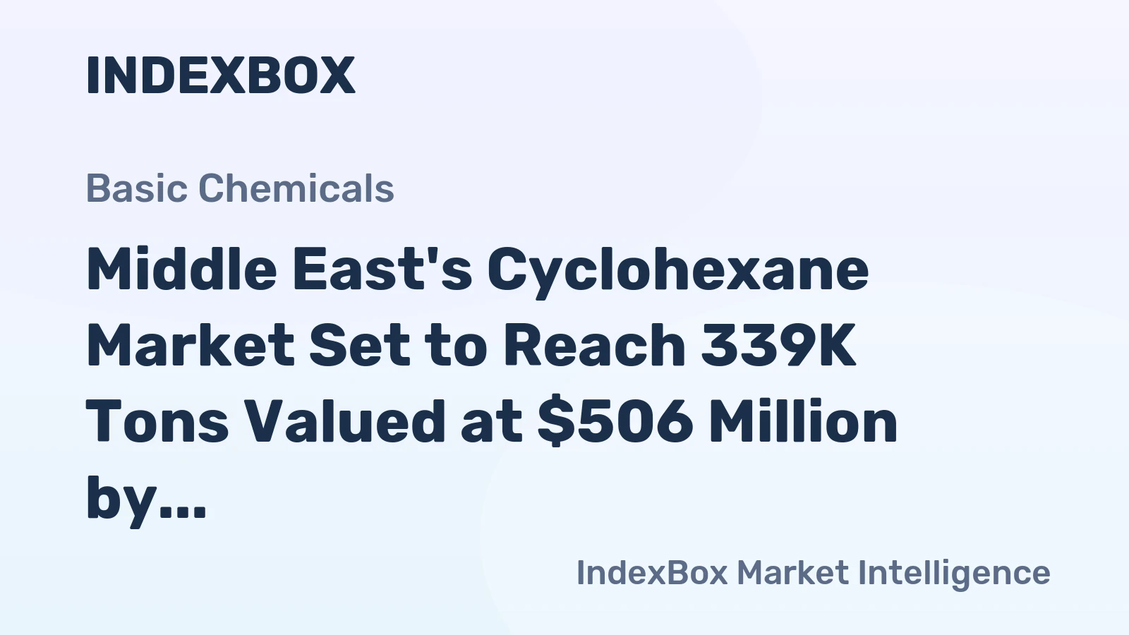 Middle East's Cyclohexane Market Set to Reach 339K Tons Valued at $506 Million by 2035