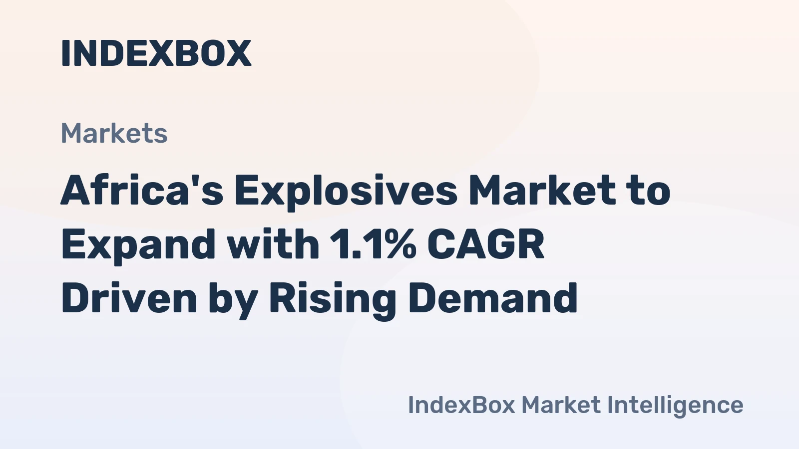 Africa's Explosives Market to Expand with 1.1% CAGR Driven by Rising Demand