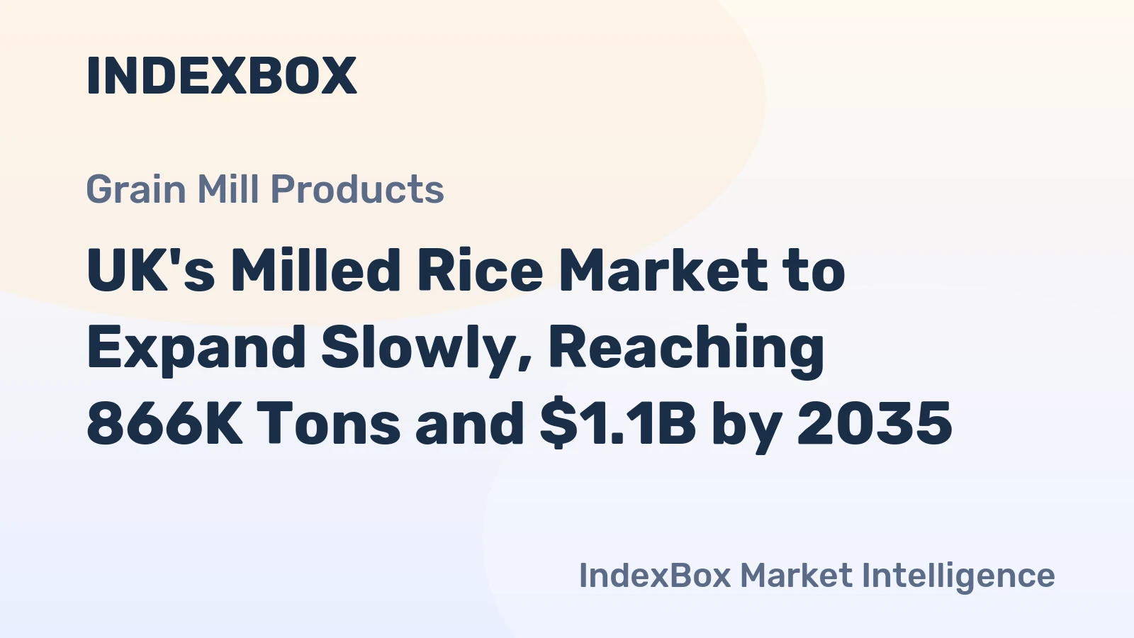 UK's Milled Rice Market to Expand Slowly, Reaching 866K Tons and $1.1B by 2035