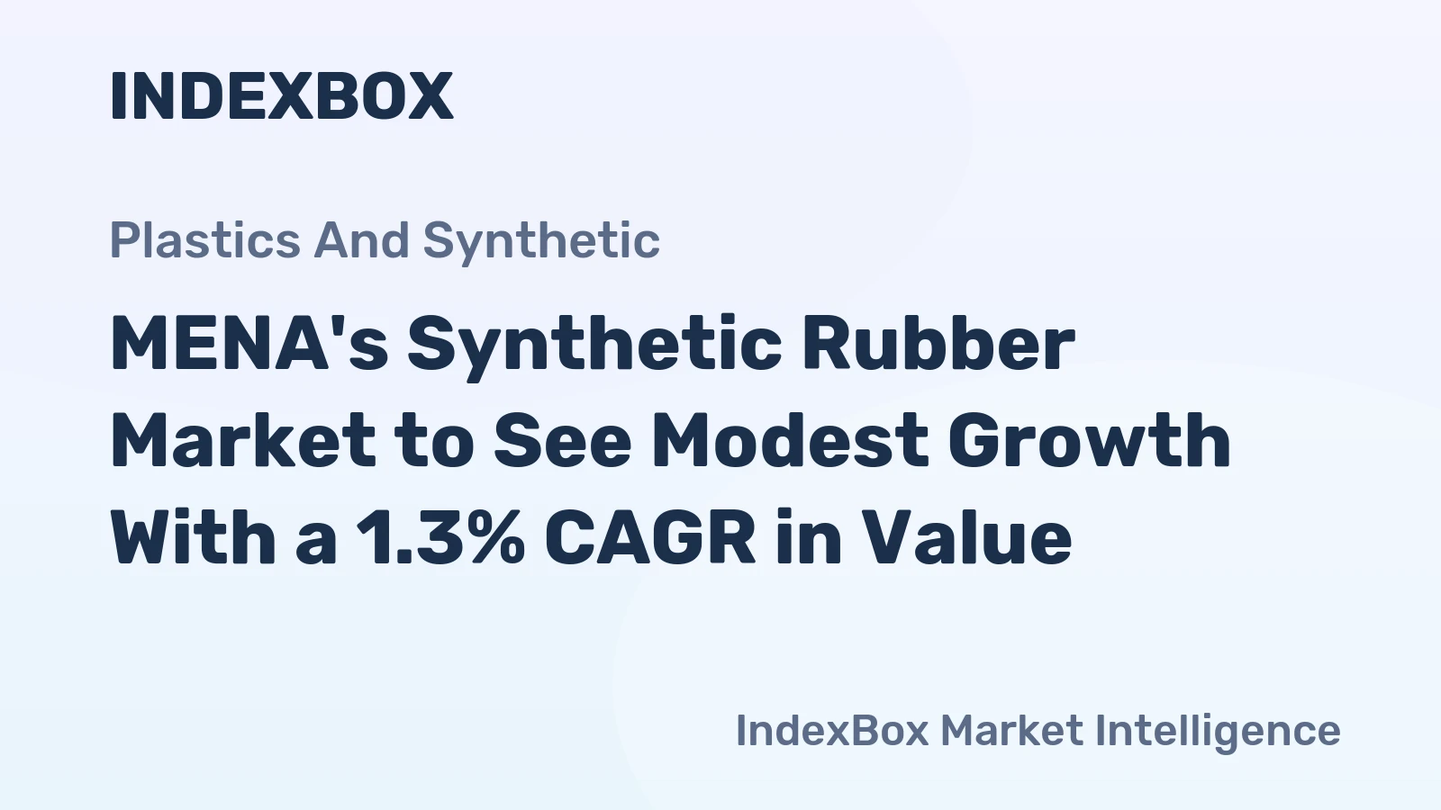 MENA's Synthetic Rubber Market to See Modest Growth With a 1.3% CAGR in Value