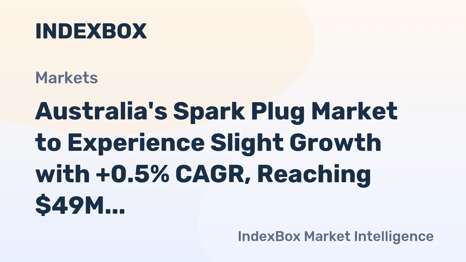 Australia's Spark Plug Market to Experience Slight Growth with +0.5% CAGR, Reaching $49M by 2035