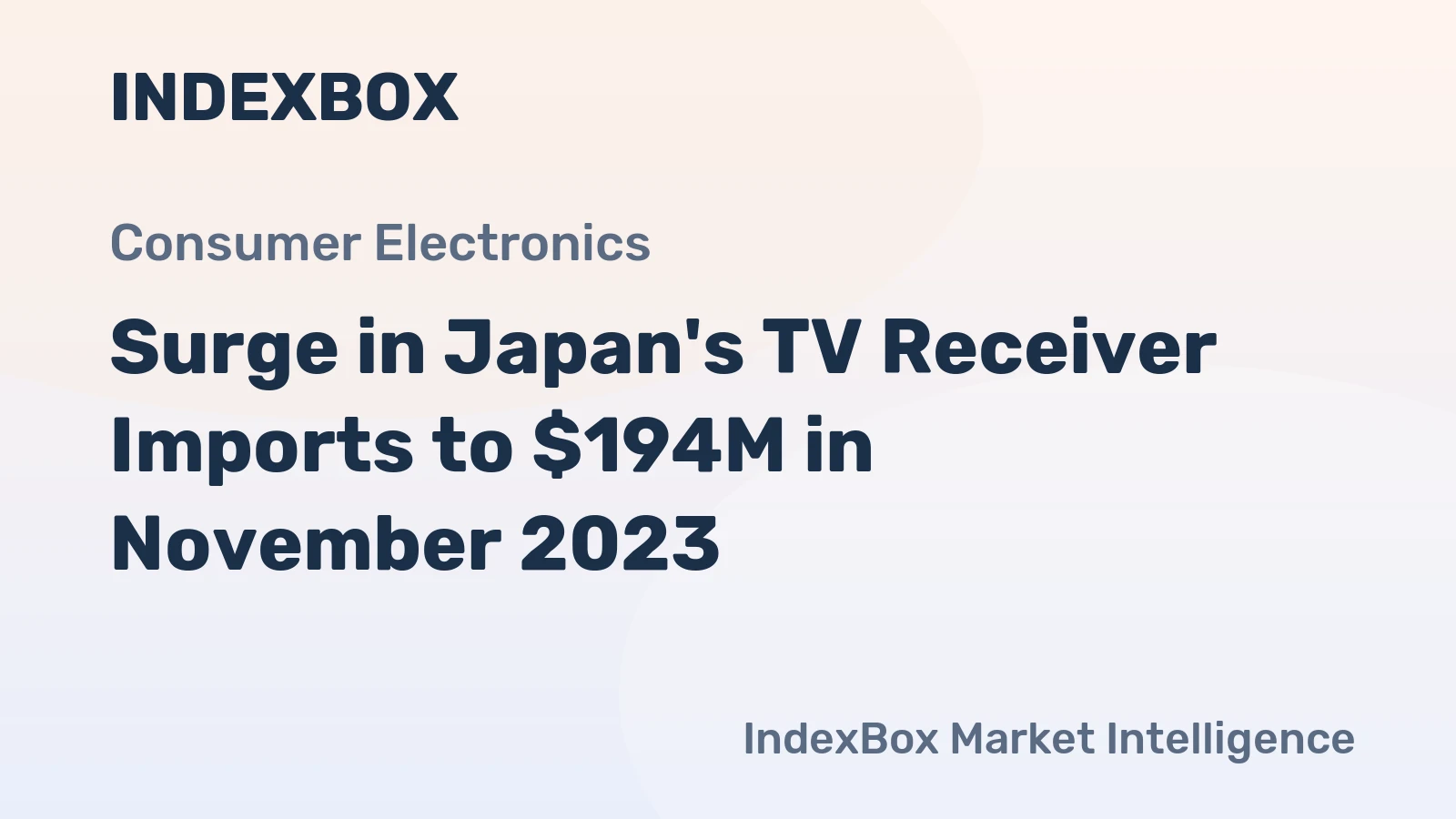Surge in Japan's TV Receiver Imports to $194M in November 2023