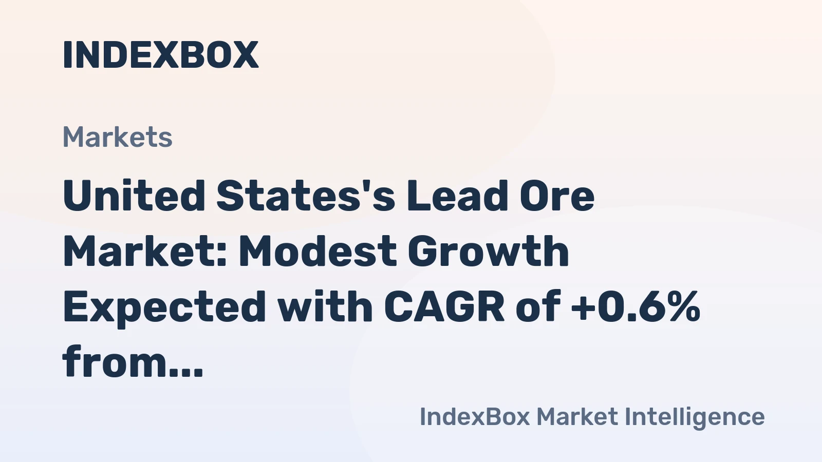United States's Lead Ore Market: Modest Growth Expected with CAGR of +0.6% from 2024 to 2035