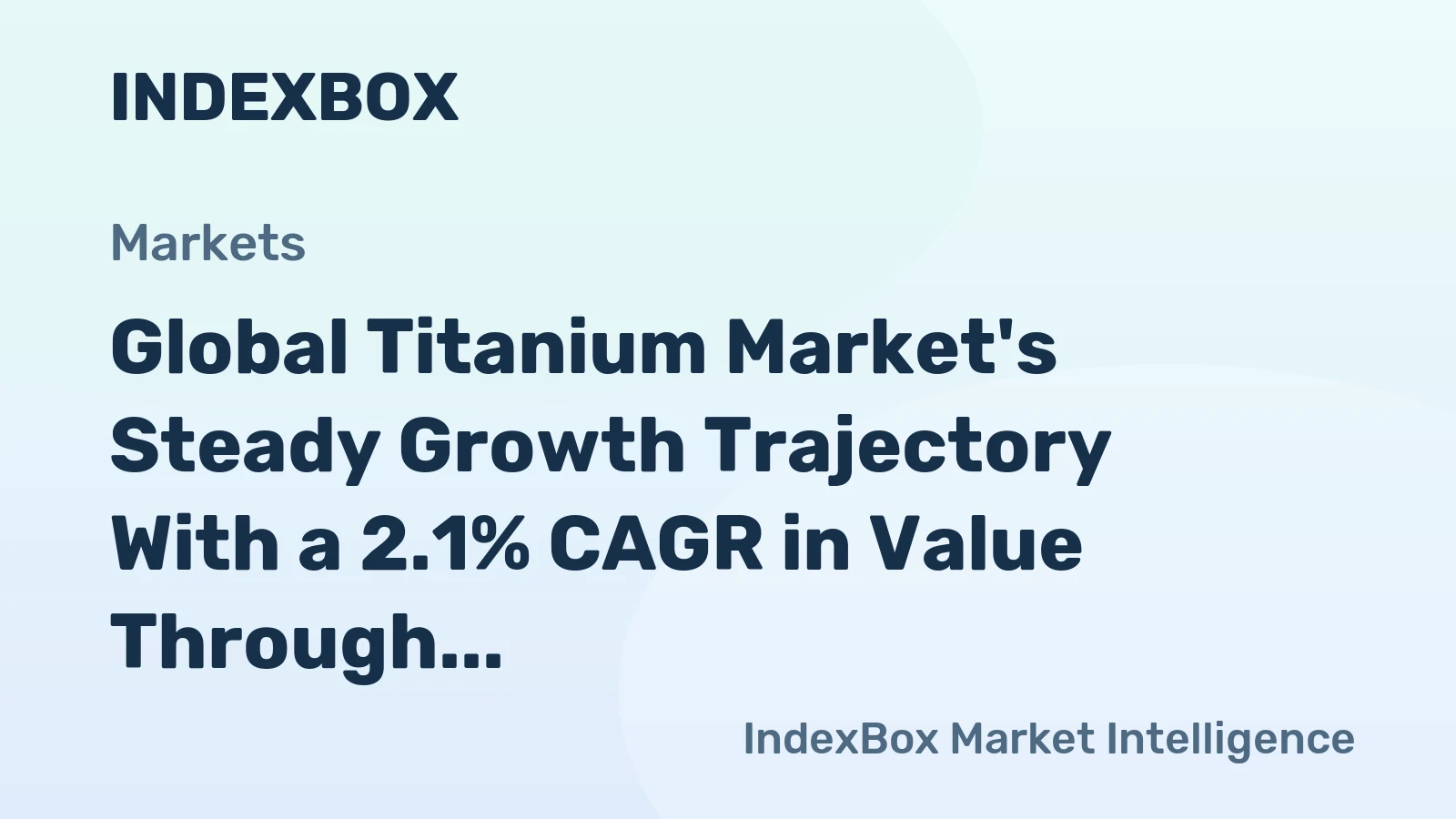 Global Titanium Market's Steady Growth Trajectory With a 2.1% CAGR in Value Through 2035