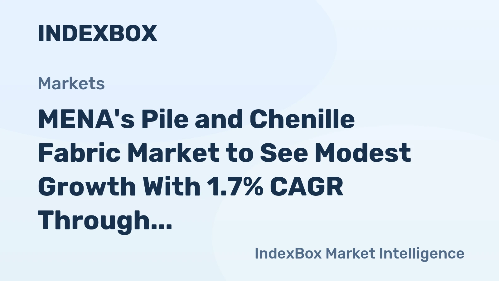 MENA's Pile and Chenille Fabric Market to See Modest Growth With 1.7% CAGR Through 2035