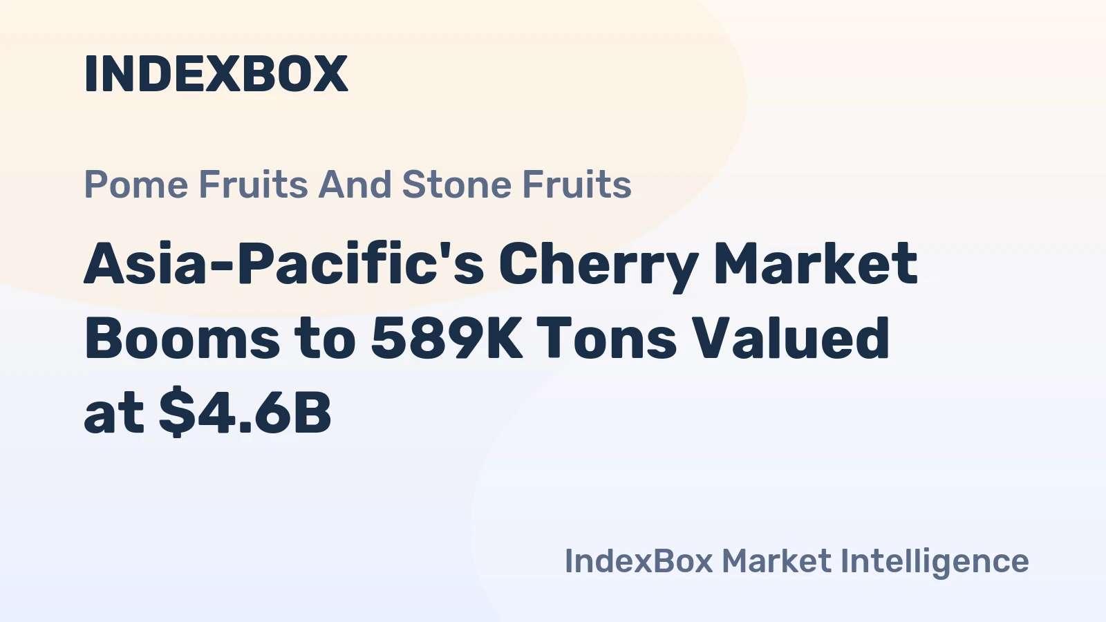 Asia-Pacific's Cherry Market Booms to 589K Tons Valued at $4.6B