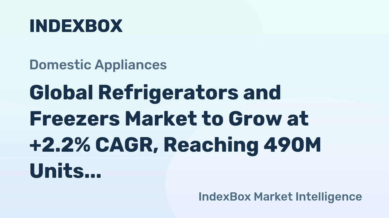 Global Refrigerators and Freezers Market to Grow at +2.2% CAGR, Reaching 490M Units by 2035