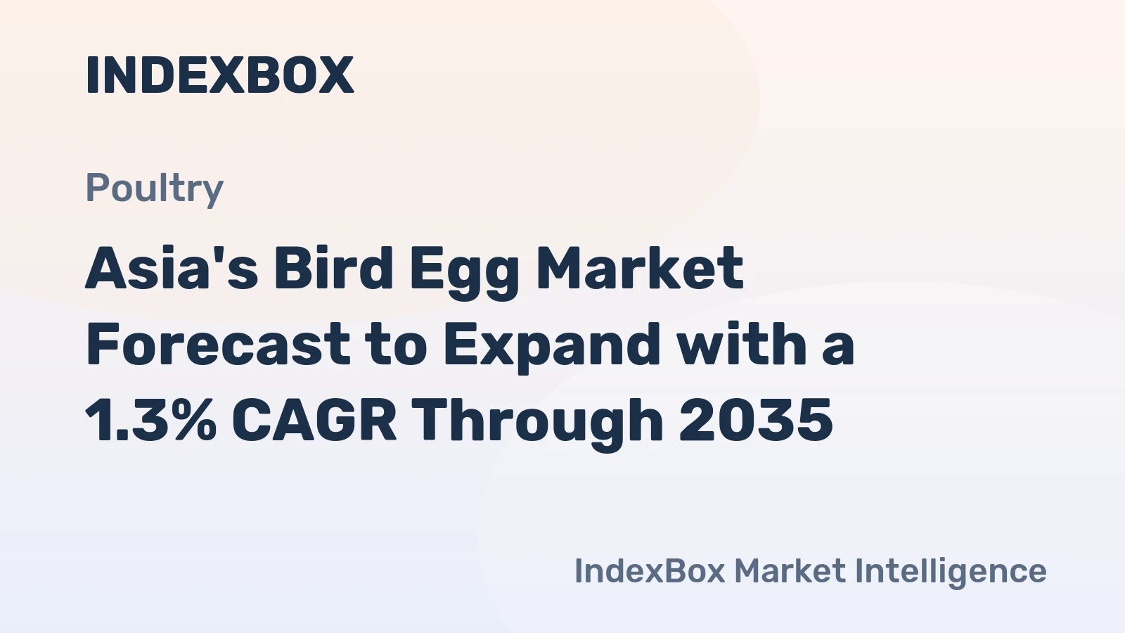 Asia's Bird Egg Market Forecast to Expand with a 1.3% CAGR Through 2035