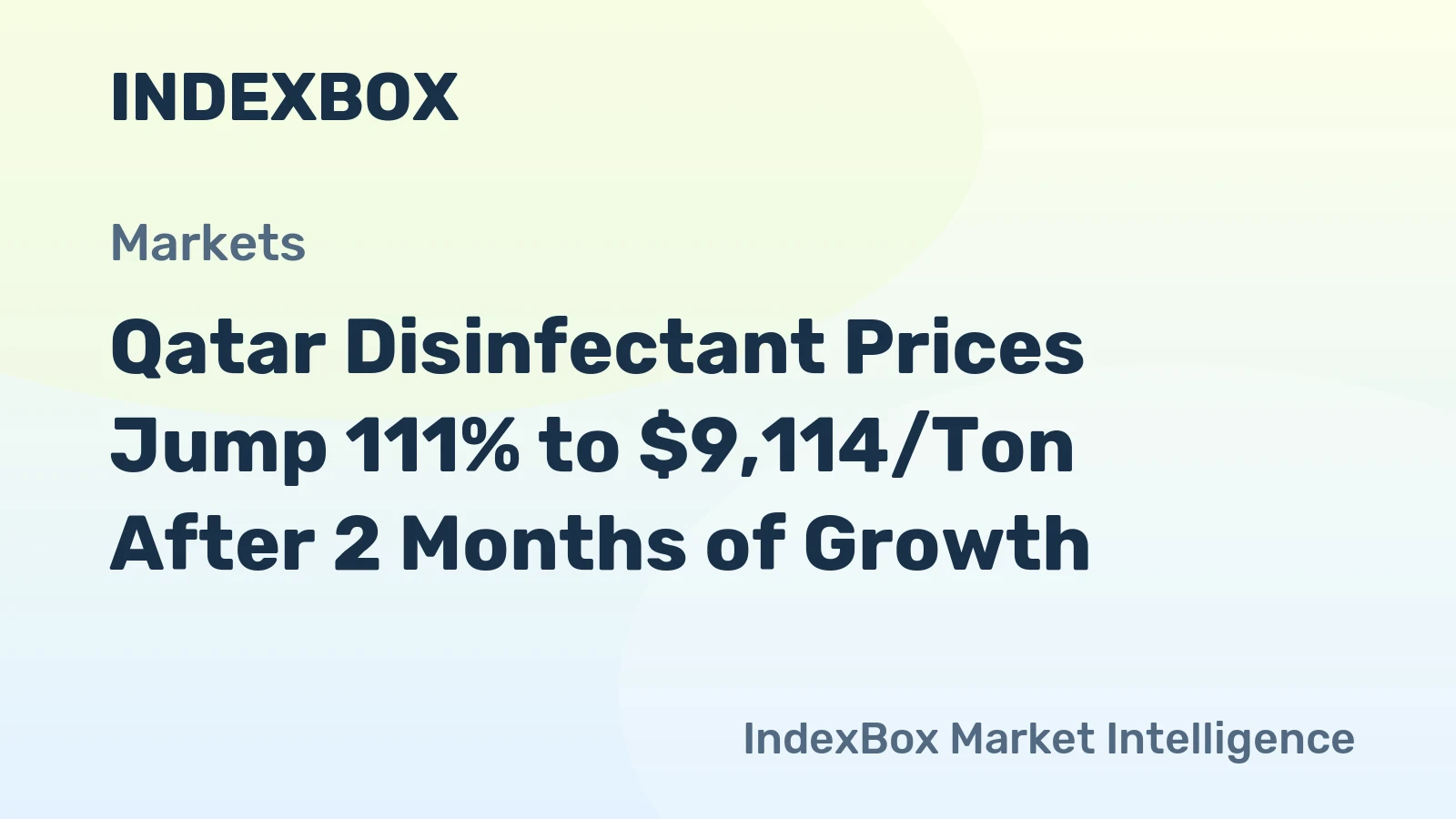 Qatar Disinfectant Prices Jump 111% to $9,114/Ton After 2 Months of Growth