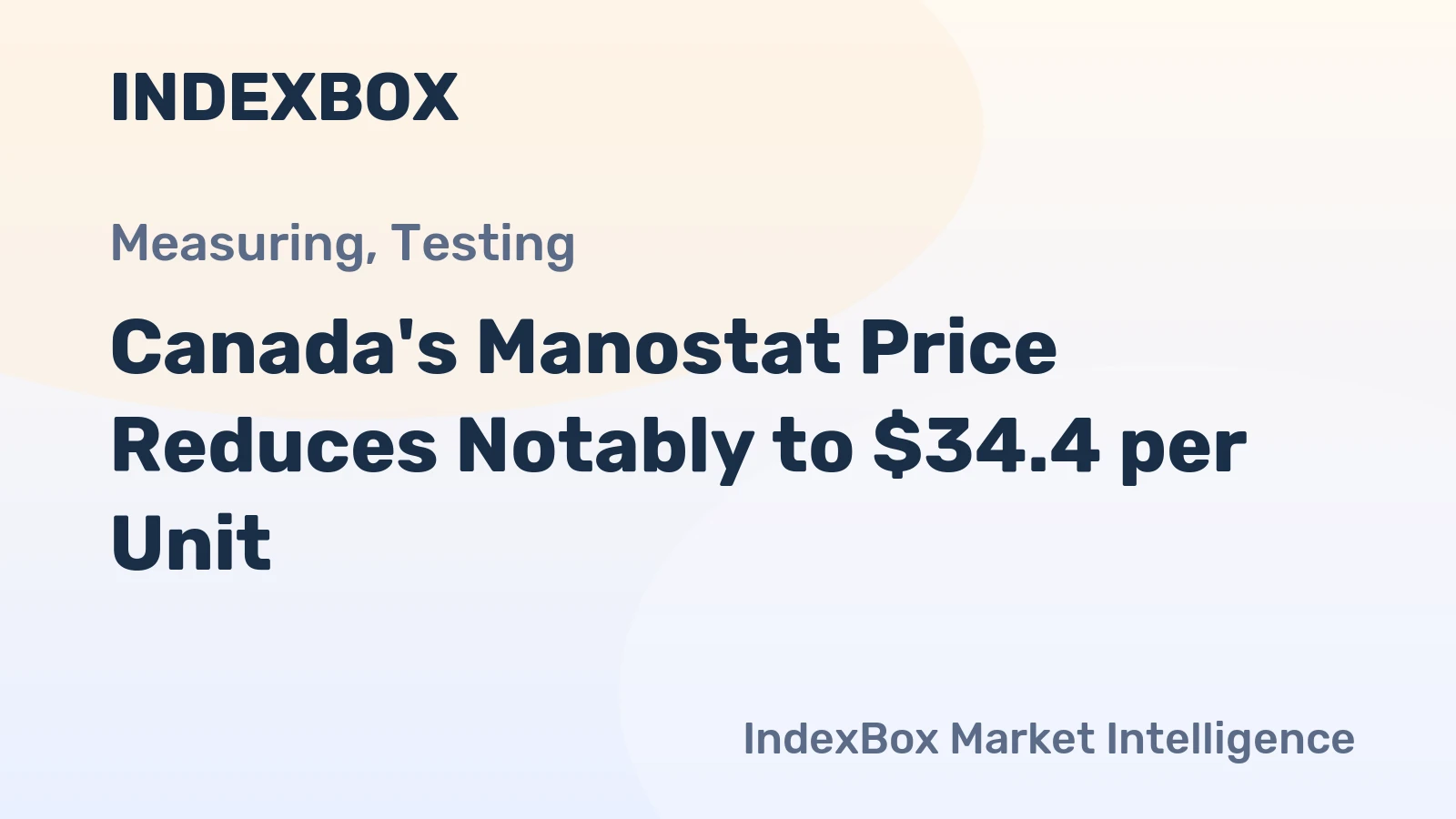 Canada's Manostat Price Reduces Notably to $34.4 per Unit