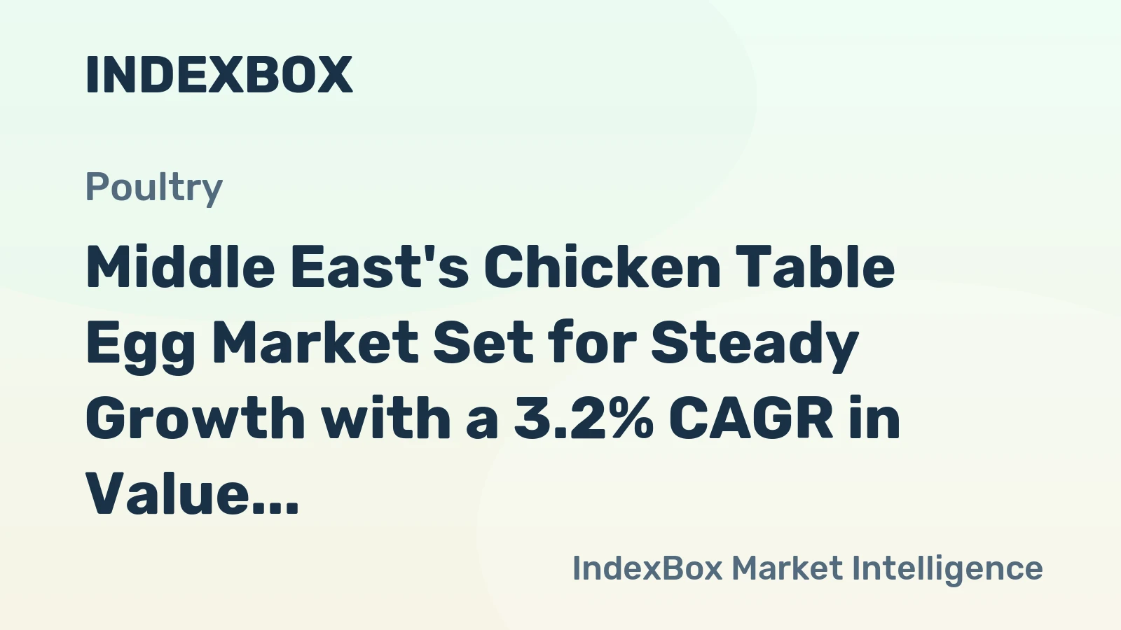 Middle East's Chicken Table Egg Market Set for Steady Growth with a 3.2% CAGR in Value