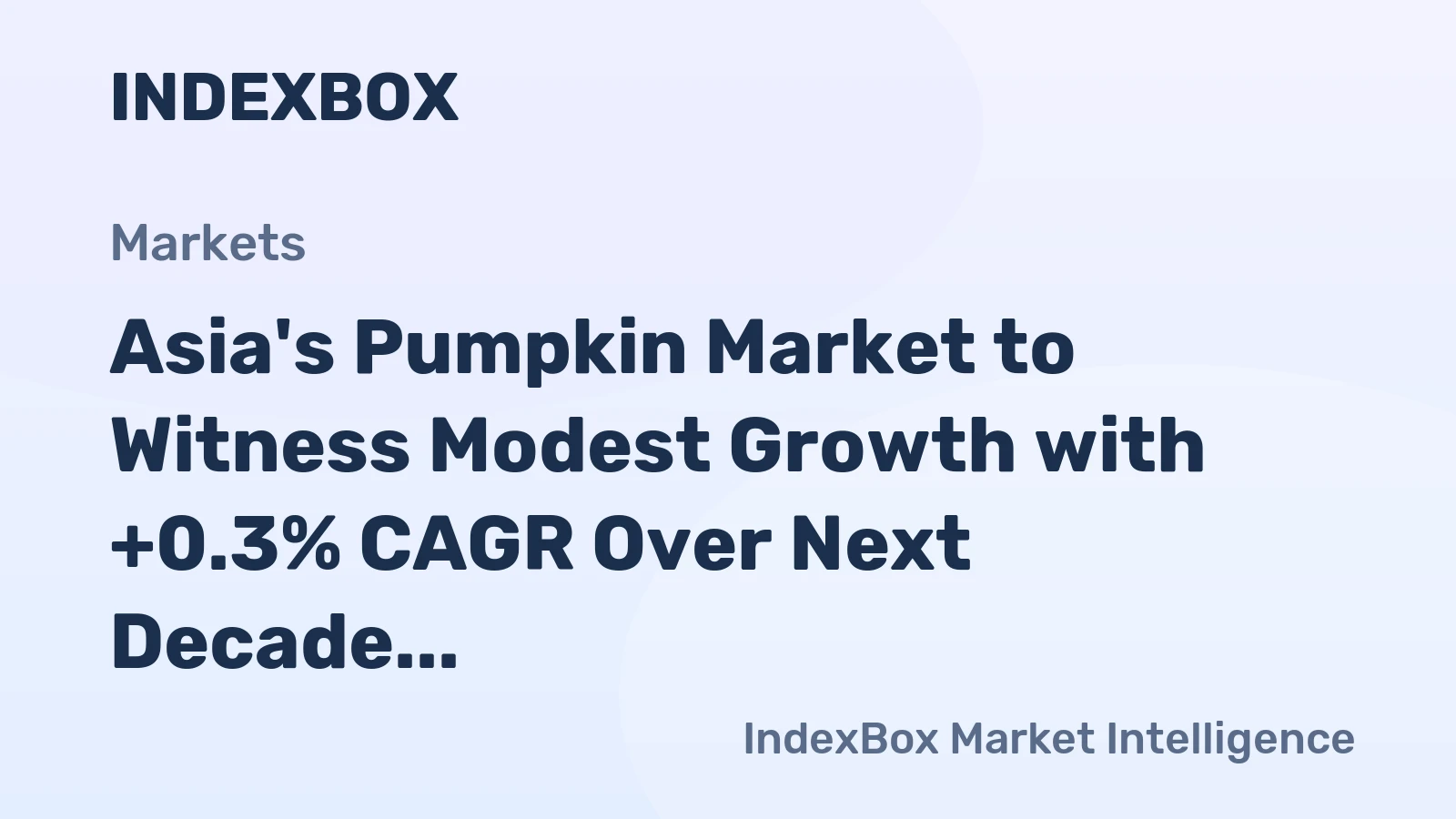 Asia's Pumpkin Market to Witness Modest Growth with +0.3% CAGR Over Next Decade
