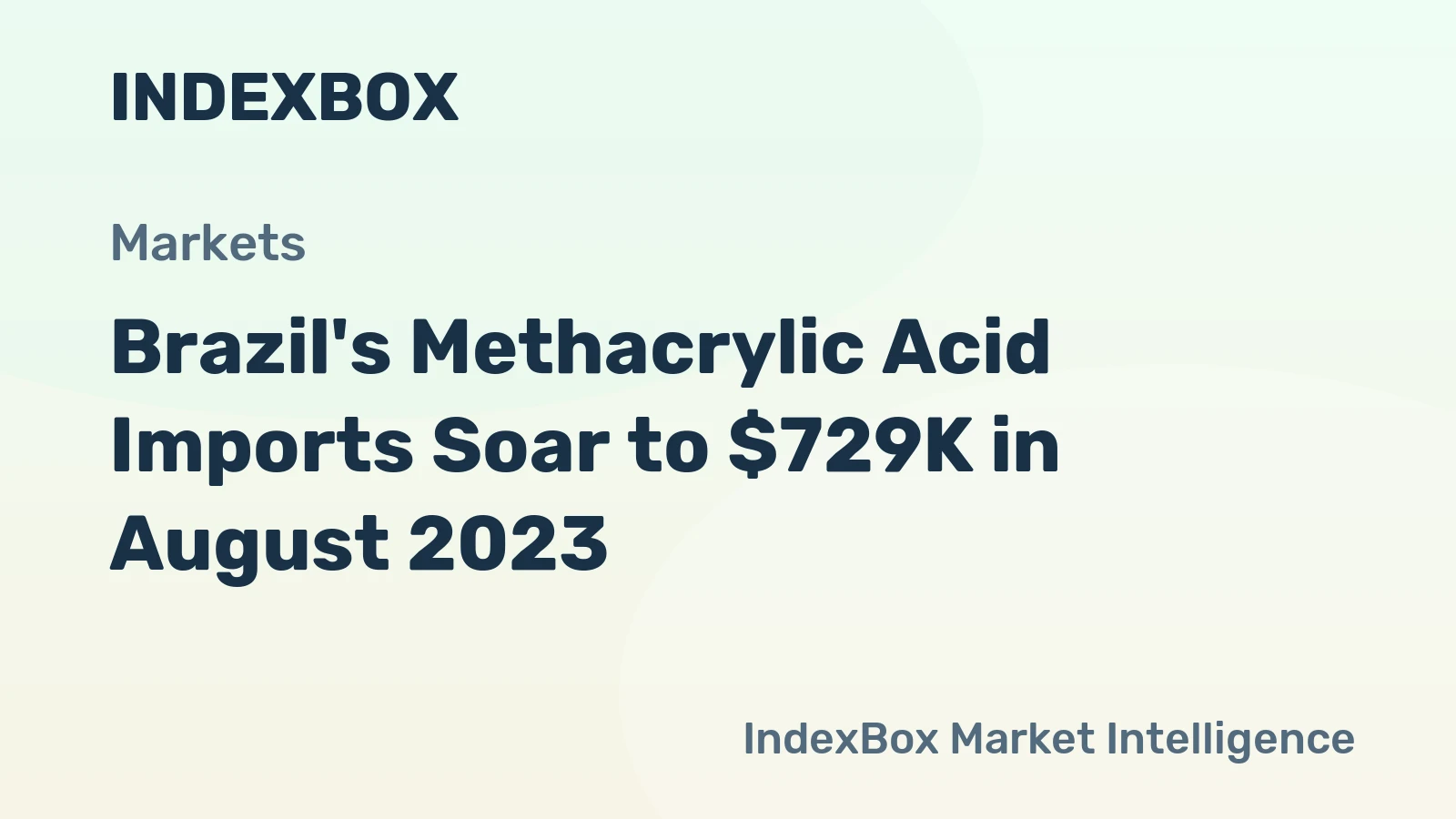 Brazil's Methacrylic Acid Imports Soar to $729K in August 2023