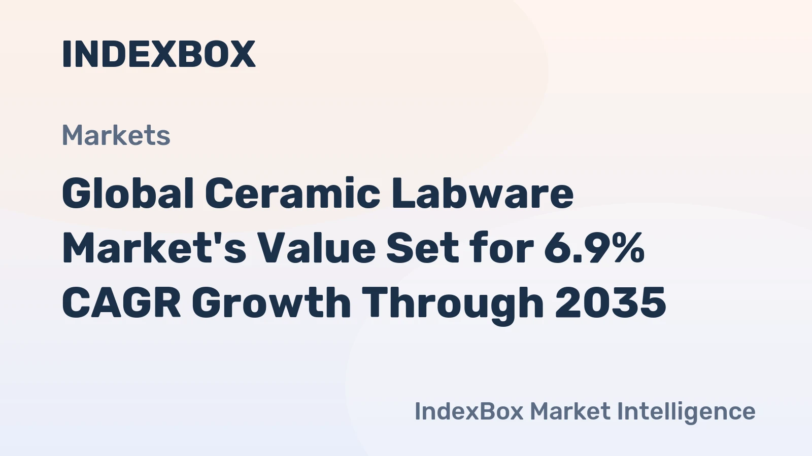 Global Ceramic Labware Market's Value Set for 6.9% CAGR Growth Through 2035