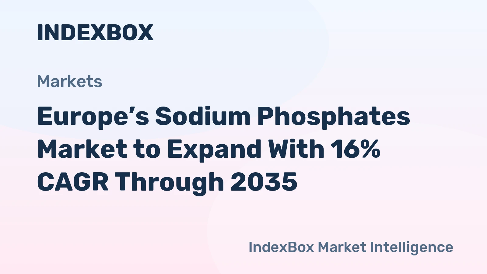 Europe’s Sodium Phosphates Market to Expand With 16% CAGR Through 2035