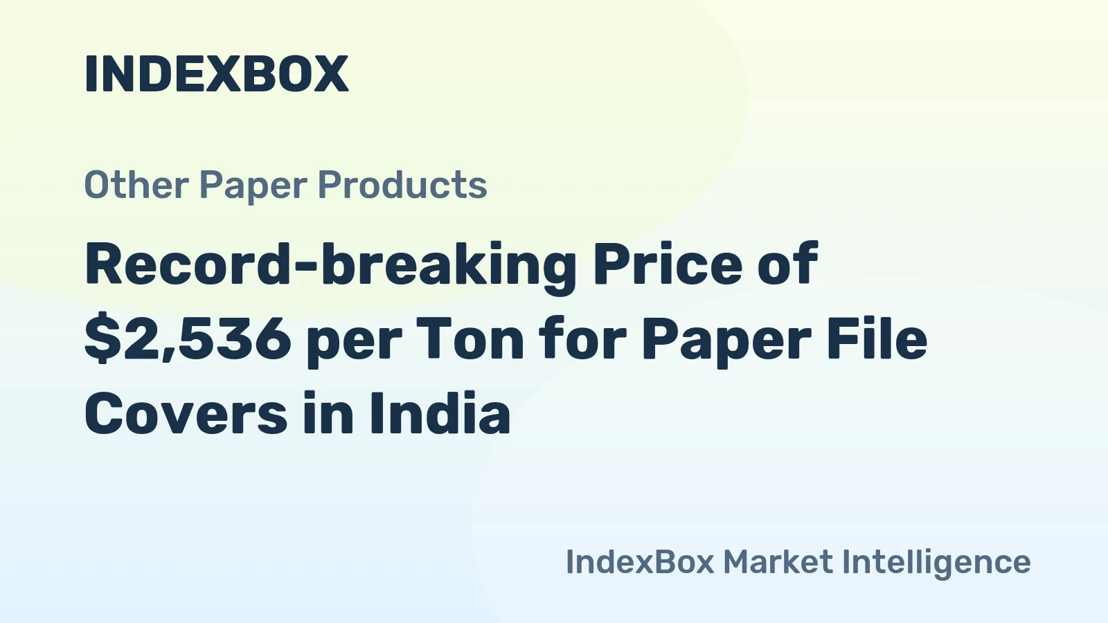 Record-breaking Price of $2,536 per Ton for Paper File Covers in India