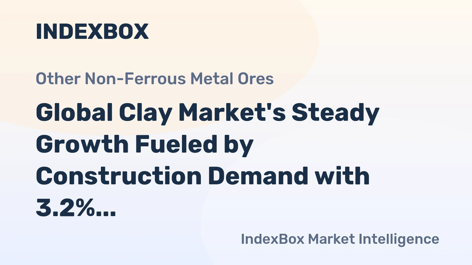 Global Clay Market's Steady Growth Fueled by Construction Demand with 3.2% CAGR Projection Through 2035
