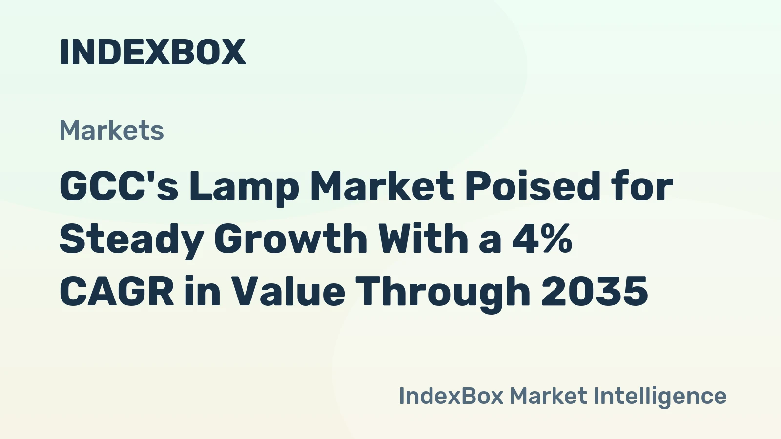 GCC's Lamp Market Poised for Steady Growth With a 4% CAGR in Value Through 2035