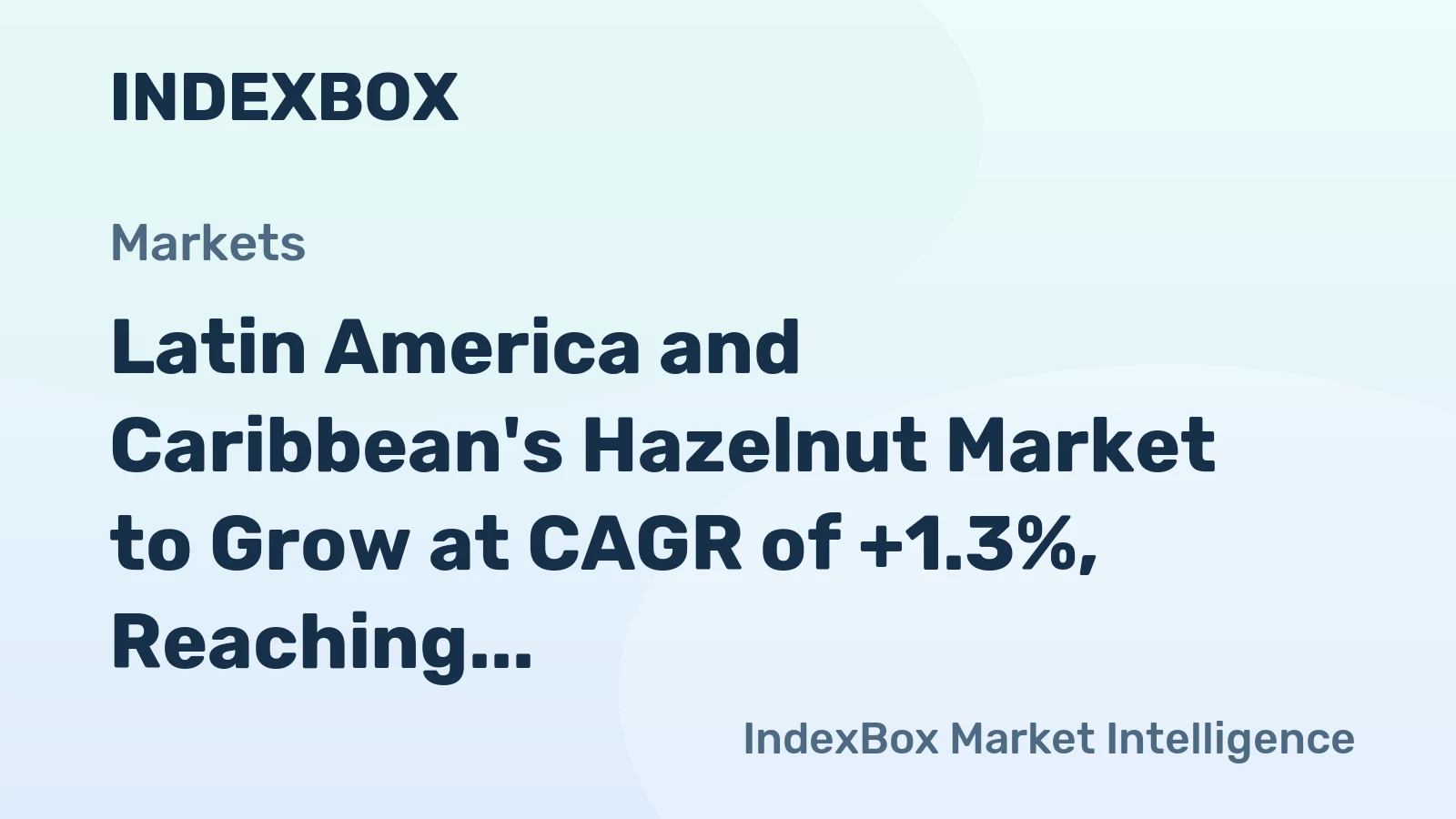 Latin America and Caribbean's Hazelnut Market to Grow at CAGR of +1.3%, Reaching $285M by 2035