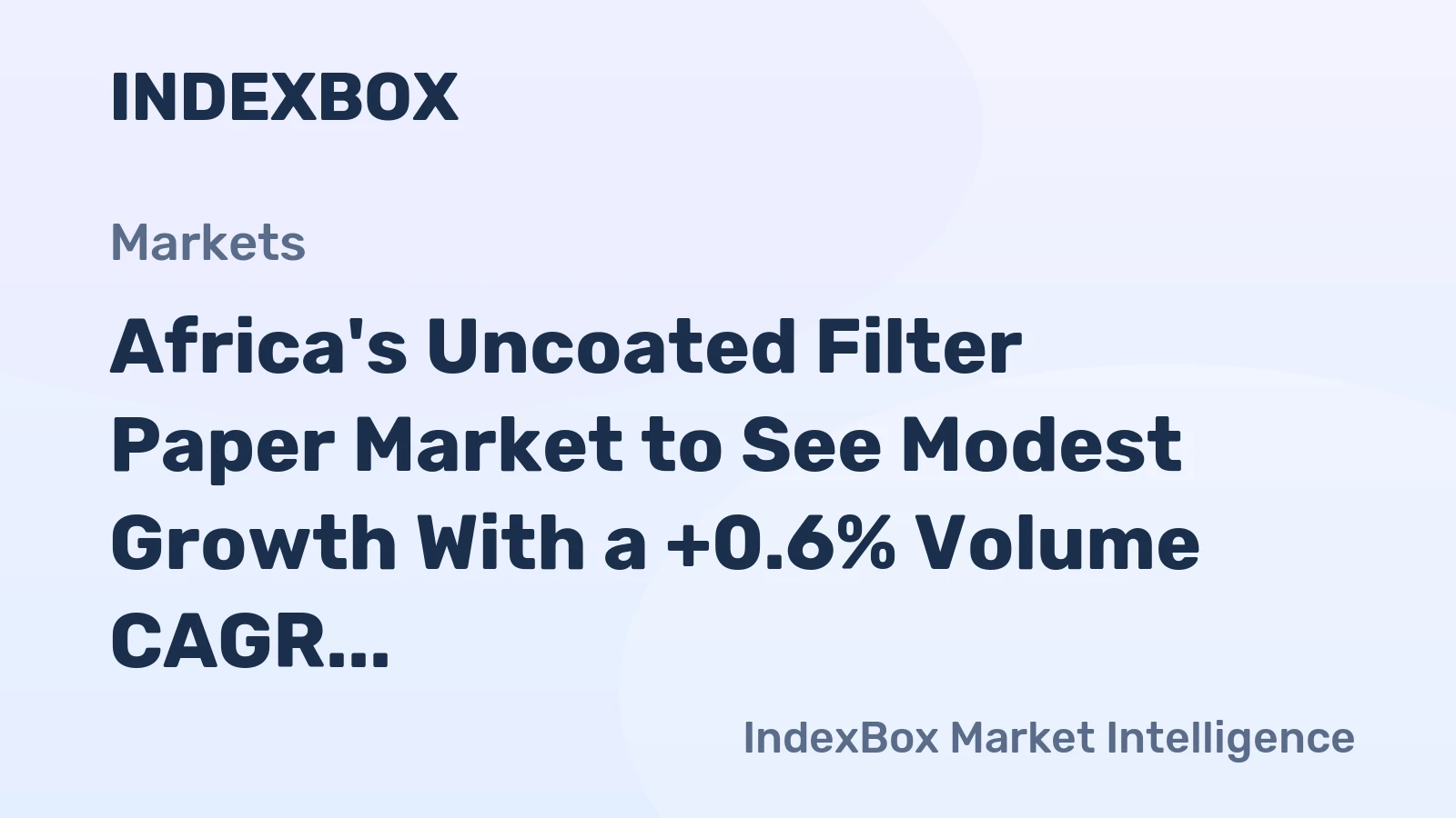 Africa's Uncoated Filter Paper Market to See Modest Growth With a +0.6% Volume CAGR Through 2035