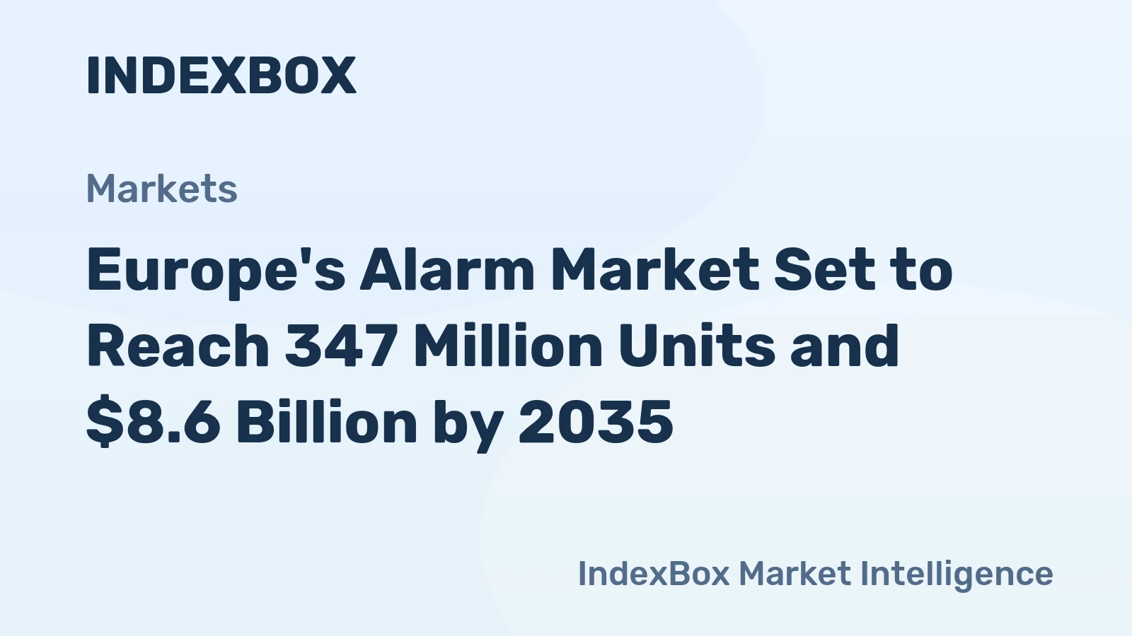 Europe's Alarm Market Set to Reach 347 Million Units and $8.6 Billion by 2035