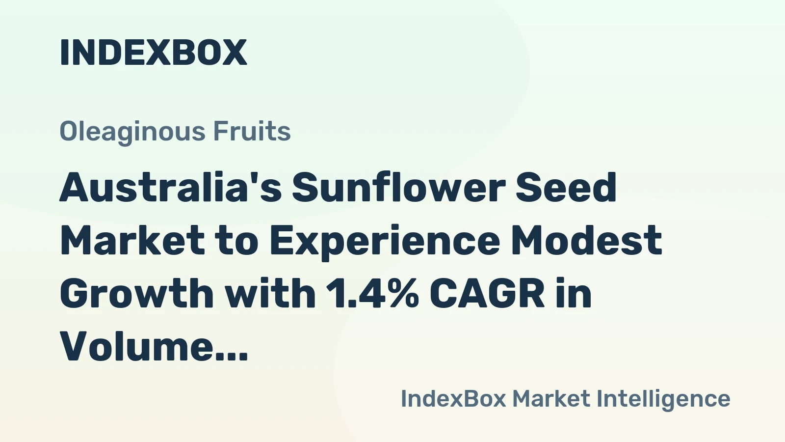 Australia's Sunflower Seed Market to Experience Modest Growth with 1.4% CAGR in Volume and 2.9% CAGR in Value by 2035