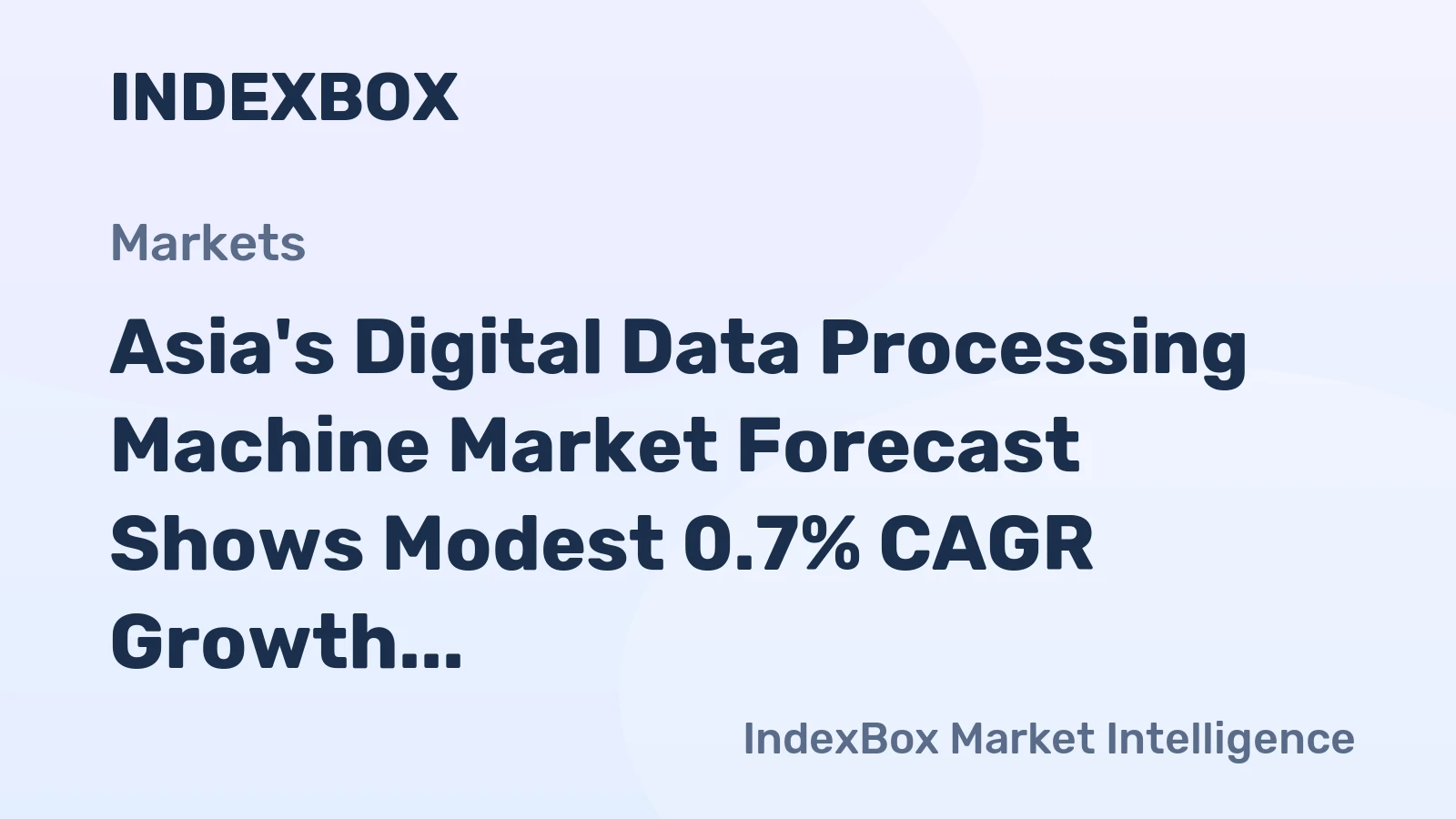 Asia's Digital Data Processing Machine Market Forecast Shows Modest 0.7% CAGR Growth Through 2035