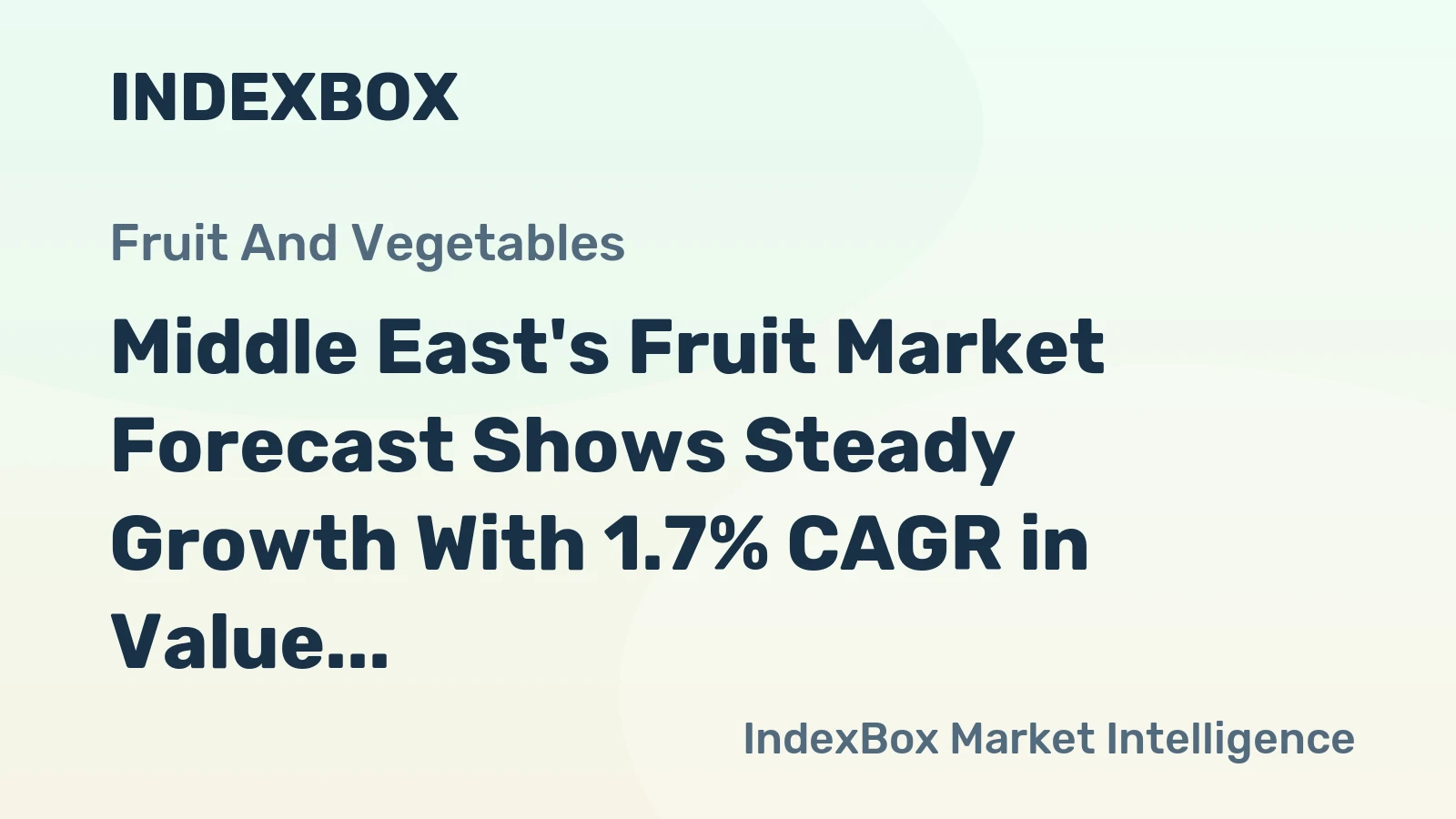Middle East's Fruit Market Forecast Shows Steady Growth With 1.7% CAGR in Value Through 2035