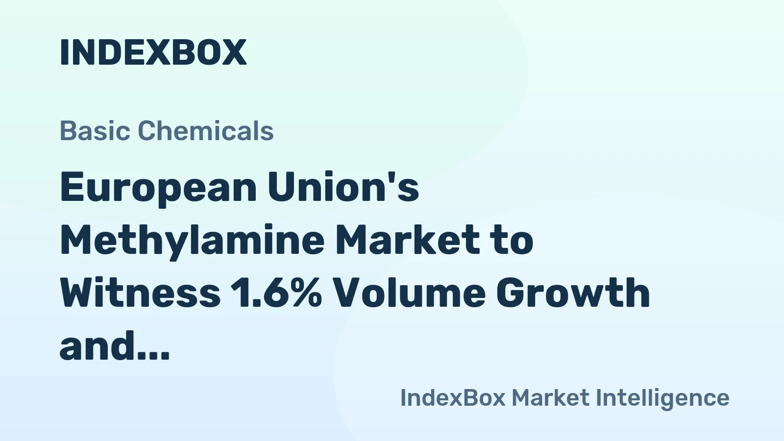 European Union's Methylamine Market to Witness 1.6% Volume Growth and Reach 238K Tons by 2035, Valued at $1B