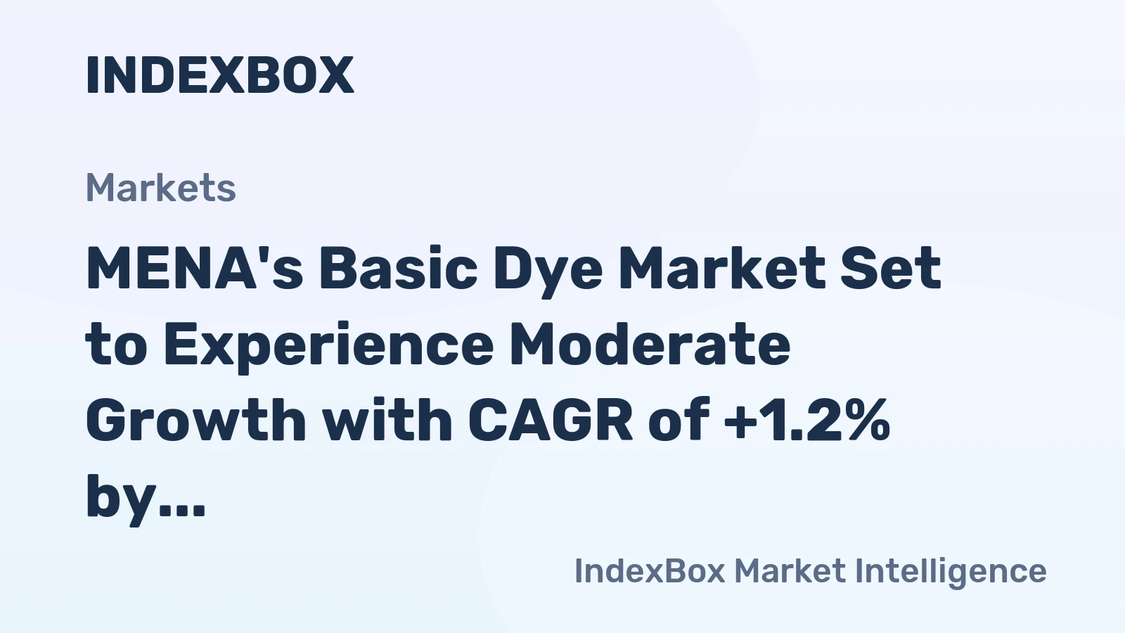 MENA's Basic Dye Market Set to Experience Moderate Growth with CAGR of +1.2% by 2035