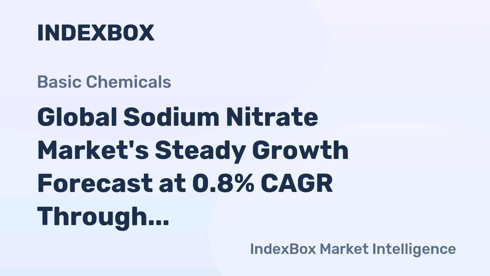 Global Sodium Nitrate Market's Steady Growth Forecast at 0.8% CAGR Through 2035