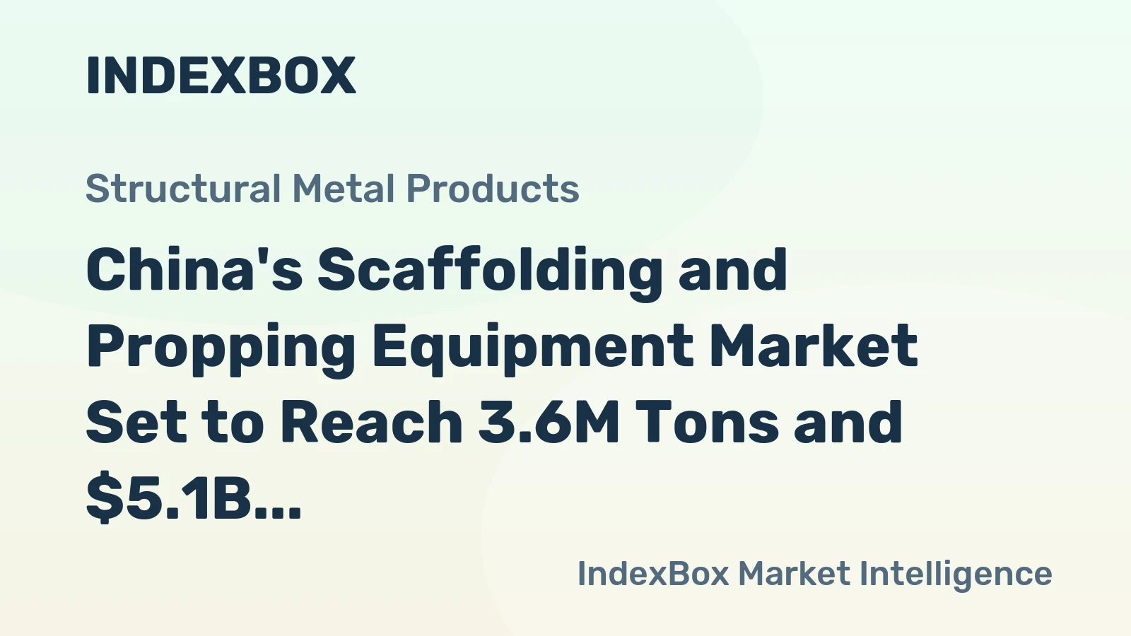 China's Scaffolding and Propping Equipment Market Set to Reach 3.6M Tons and $5.1B by 2035
