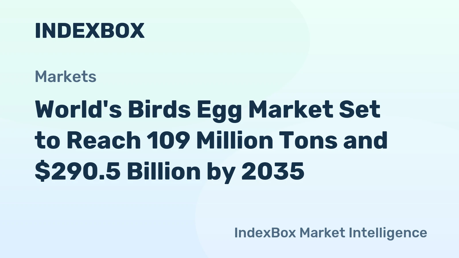 World's Birds Egg Market Set to Reach 109 Million Tons and $290.5 Billion by 2035