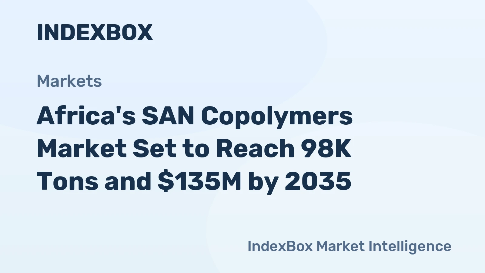 Africa's SAN Copolymers Market Set to Reach 98K Tons and $135M by 2035