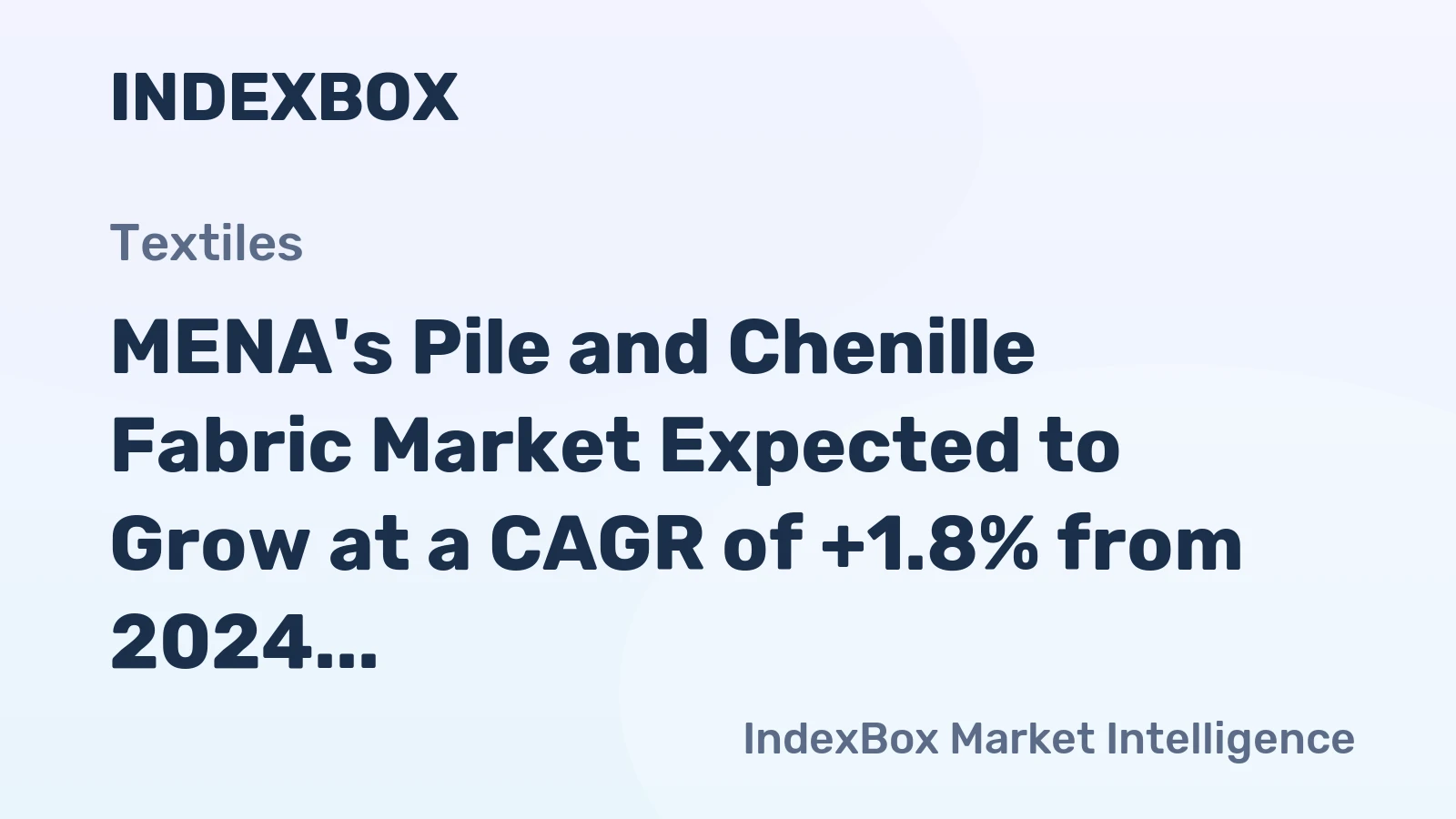 MENA's Pile and Chenille Fabric Market Expected to Grow at a CAGR of +1.8% from 2024 to 2035