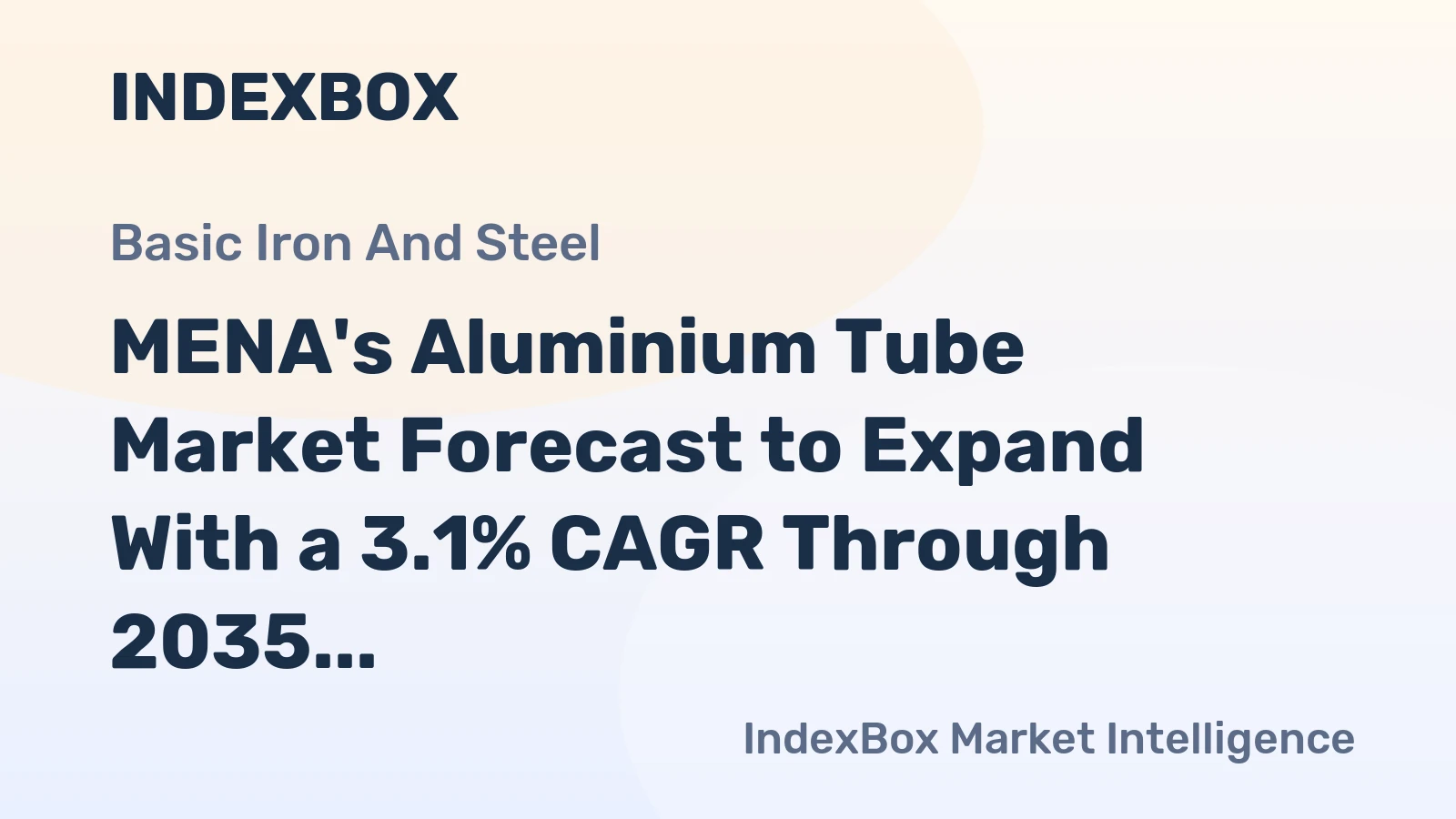 MENA's Aluminium Tube Market Forecast to Expand With a 3.1% CAGR Through 2035