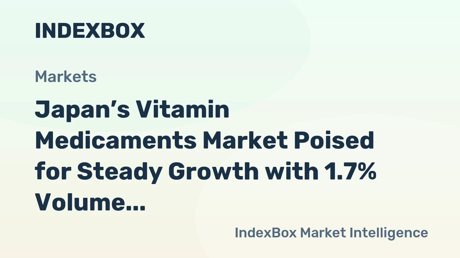 Japan’s Vitamin Medicaments Market Poised for Steady Growth with 1.7% Volume CAGR