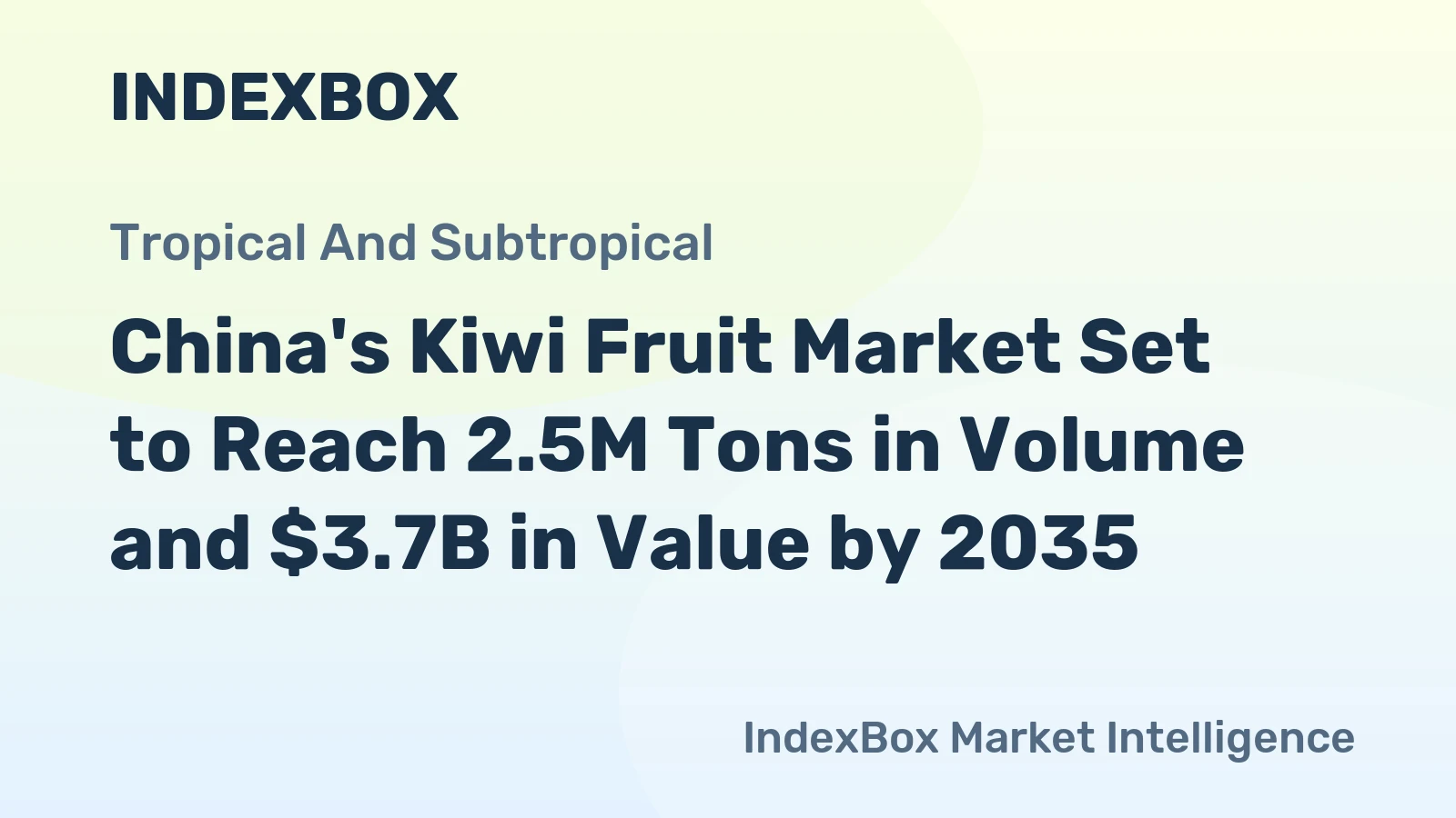 China's Kiwi Fruit Market Set to Reach 2.5M Tons in Volume and $3.7B in Value by 2035