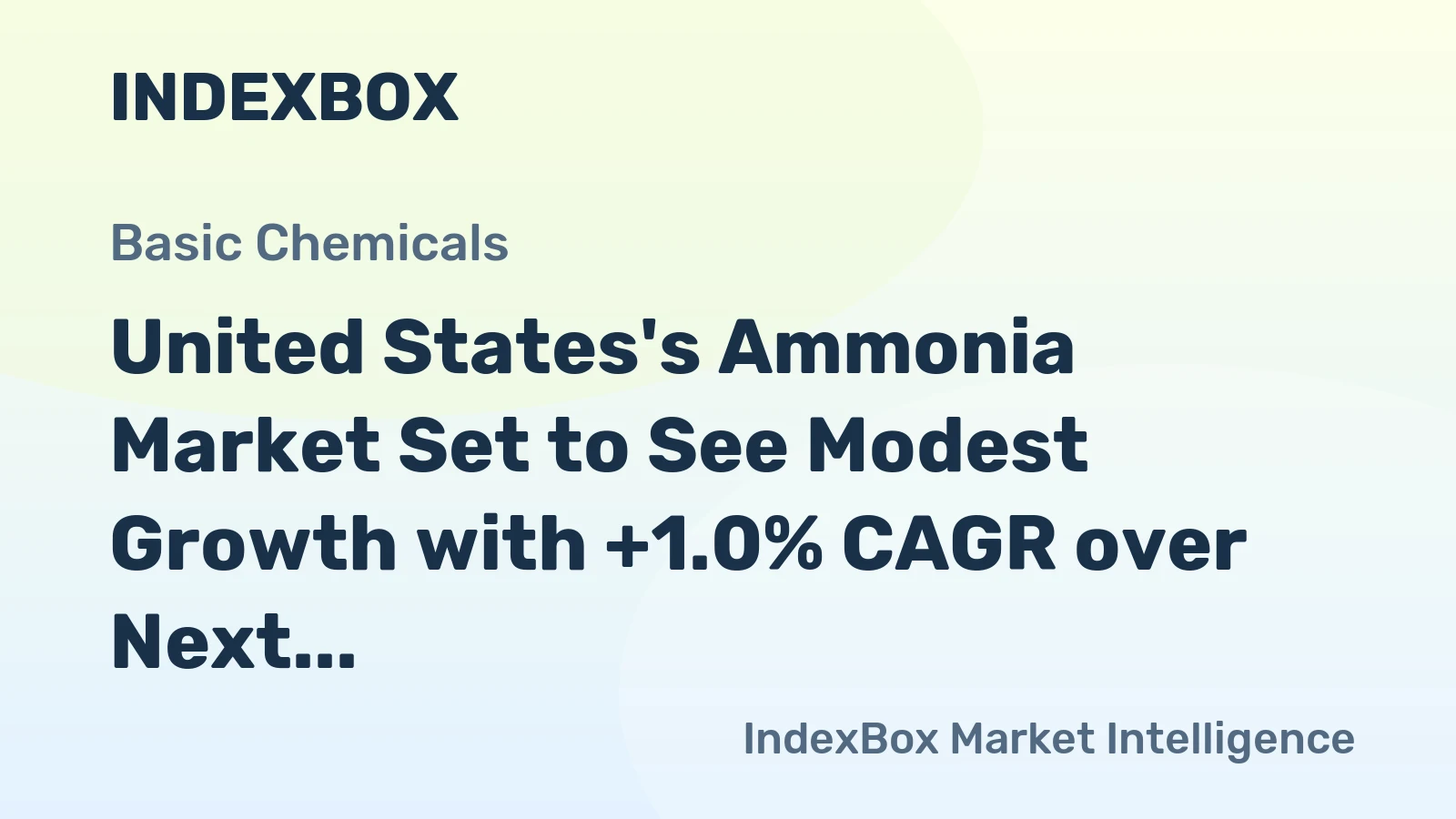 United States's Ammonia Market Set to See Modest Growth with +1.0% CAGR over Next Decade