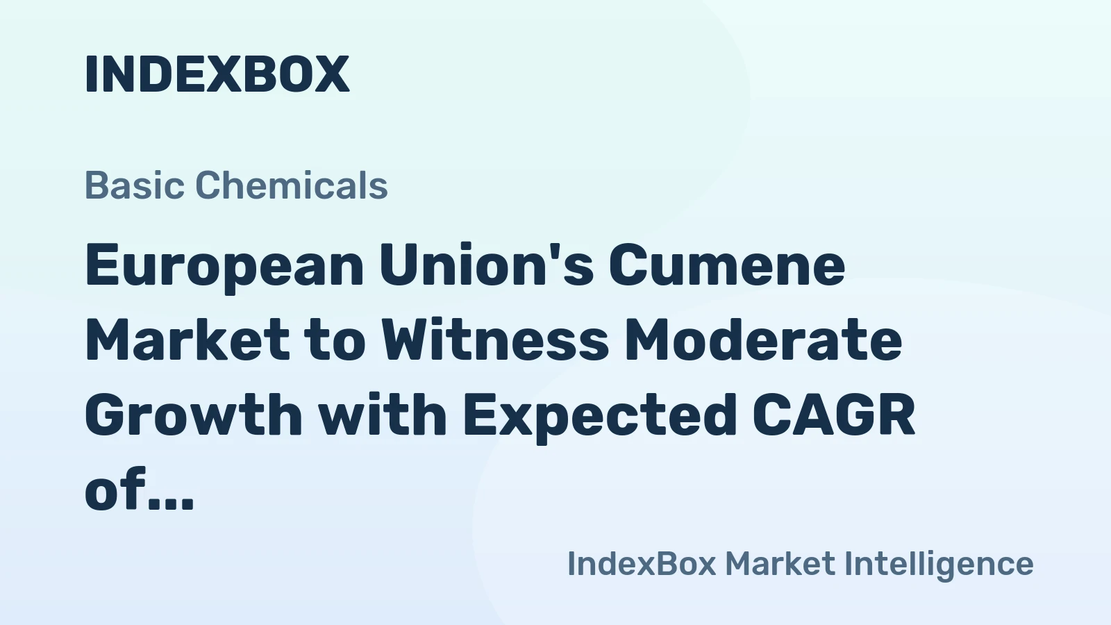 European Union's Cumene Market to Witness Moderate Growth with Expected CAGR of +0.3% by 2035
