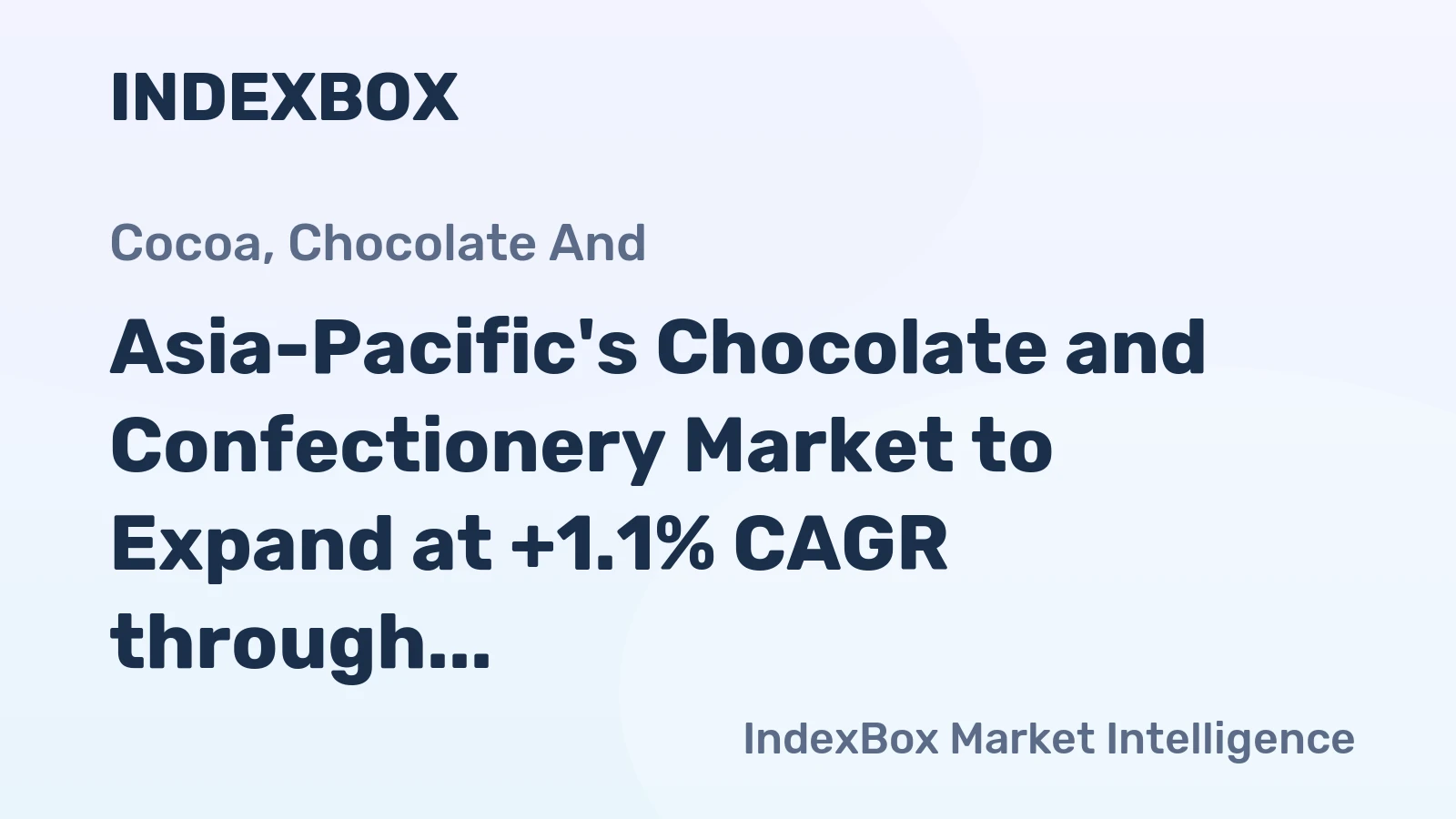 Asia-Pacific's Chocolate and Confectionery Market to Expand at +1.1% CAGR through 2035