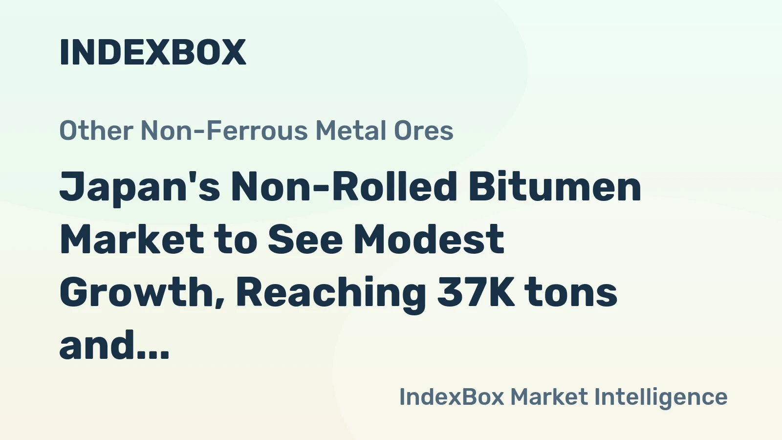 Japan's Non-Rolled Bitumen Market to See Modest Growth, Reaching 37K tons and $23M by 2035