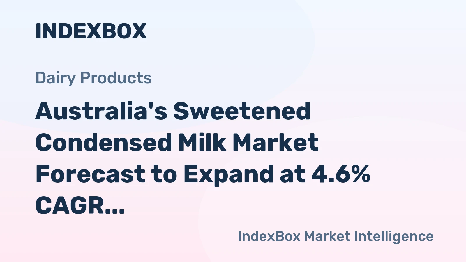 Australia's Sweetened Condensed Milk Market Forecast to Expand at 4.6% CAGR Through 2035