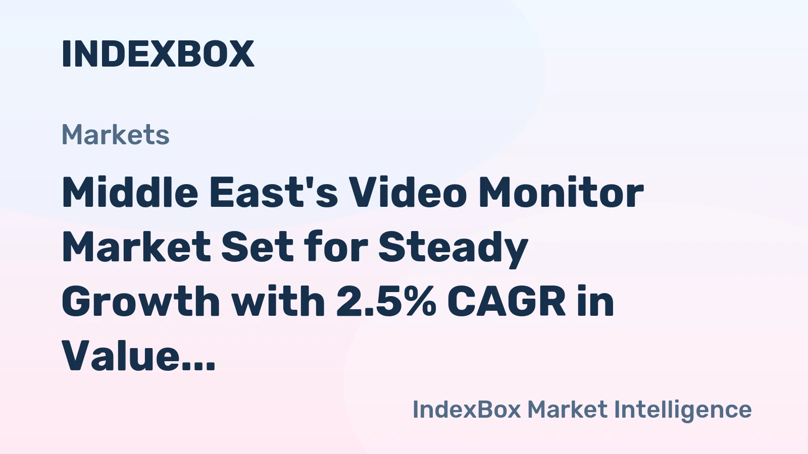 Middle East's Video Monitor Market Set for Steady Growth with 2.5% CAGR in Value
