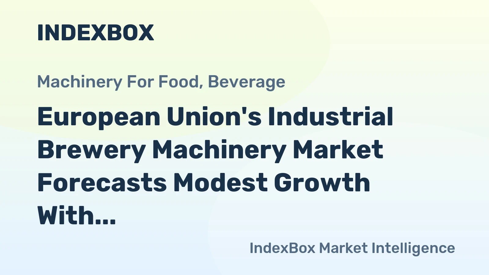 European Union's Industrial Brewery Machinery Market Forecasts Modest Growth With a 0.5% Volume CAGR Through 2035
