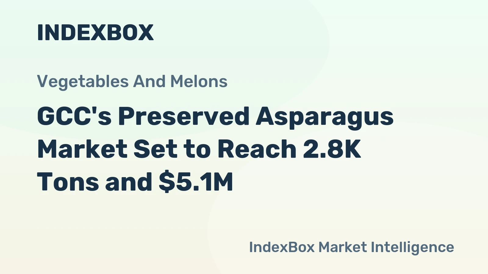 GCC's Preserved Asparagus Market Set to Reach 2.8K Tons and $5.1M